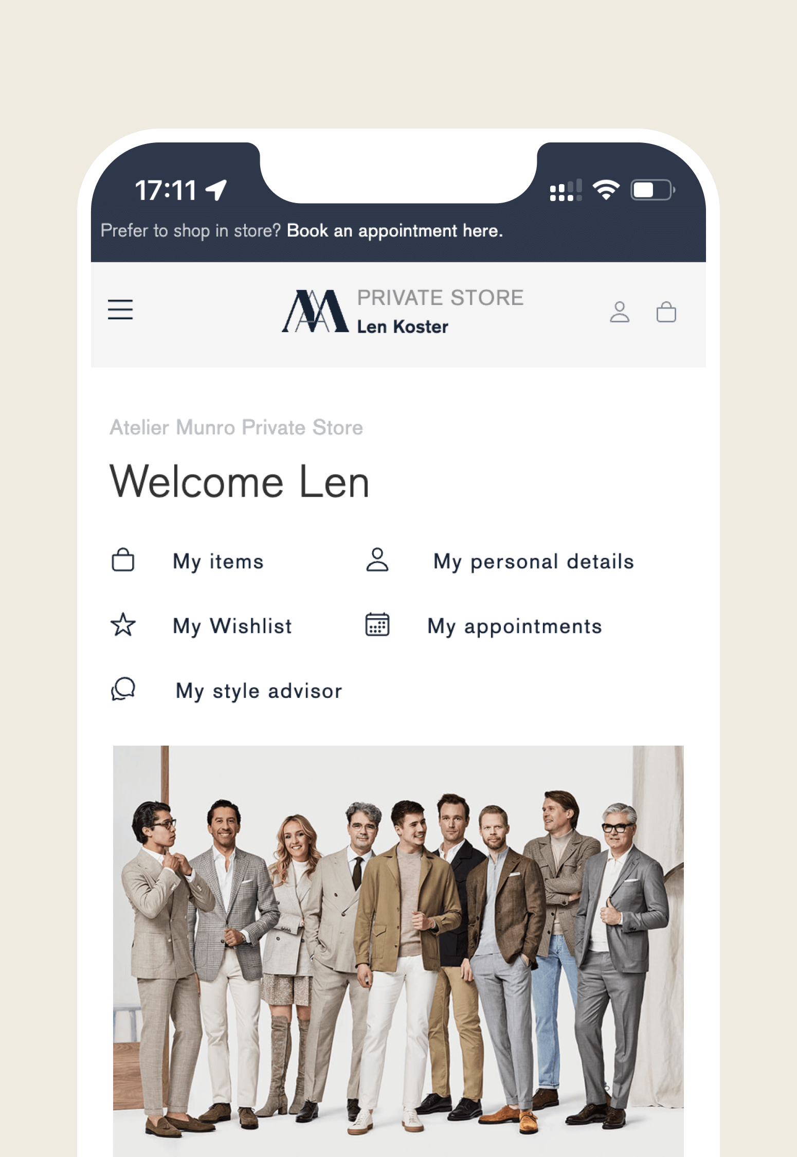 How your online private store works - Atelier Munro